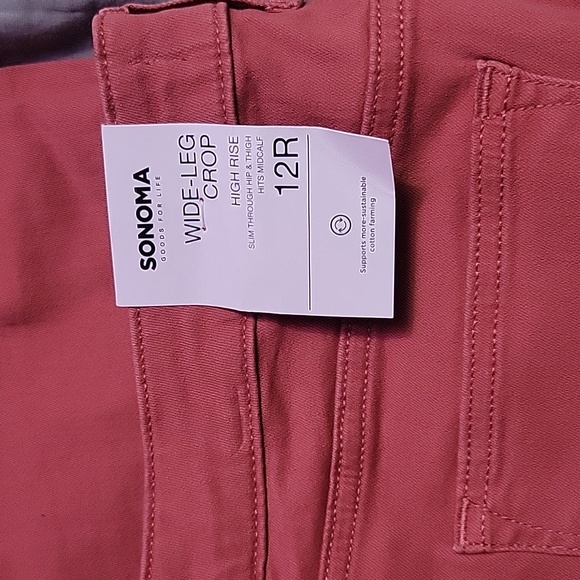 Sonoma | Jeans | Nwt Rose Color Wide Leg Crop Jeans | Poshmark